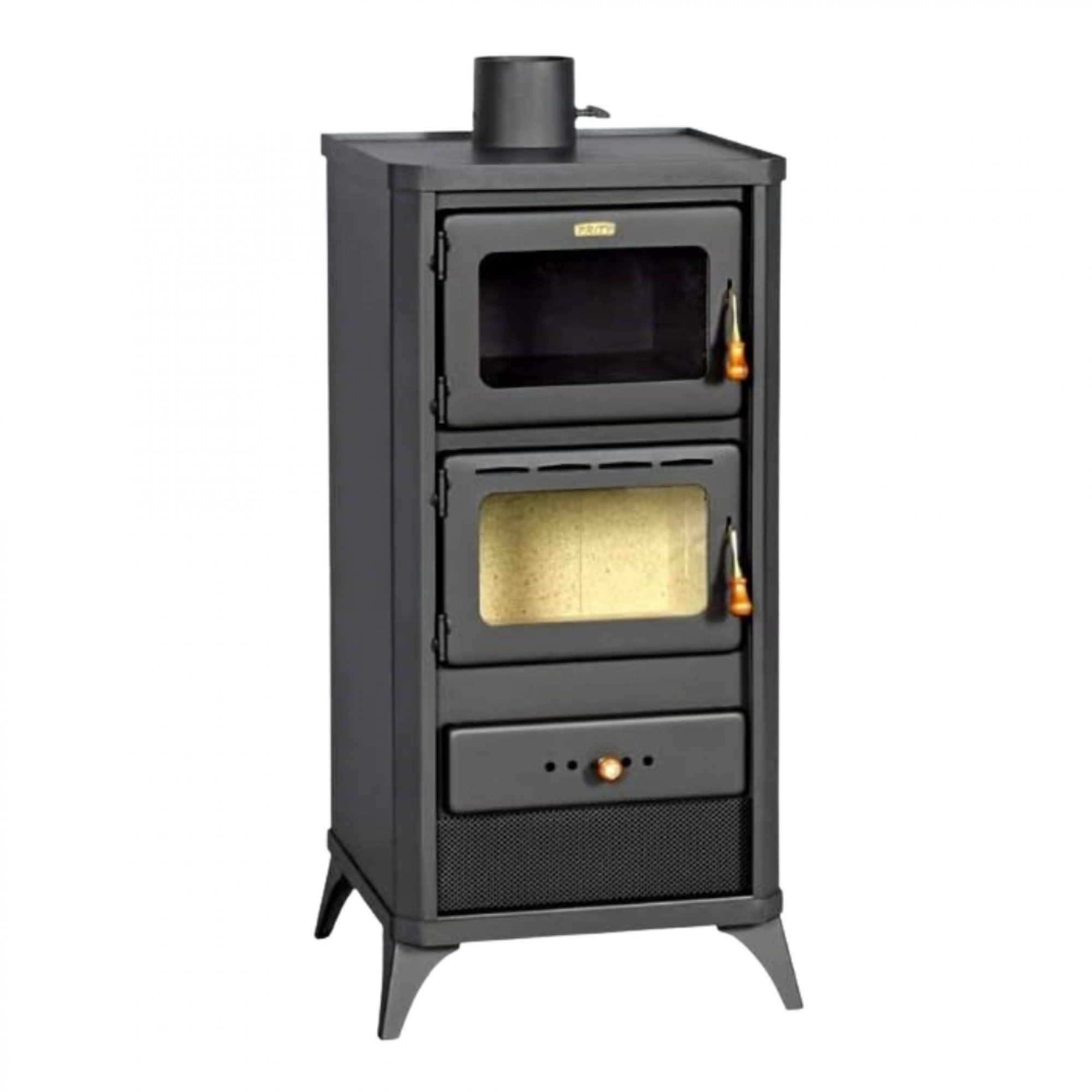 Wood burning stove with oven Prity FM E 12,1kW, Log | Balkanenergy.net