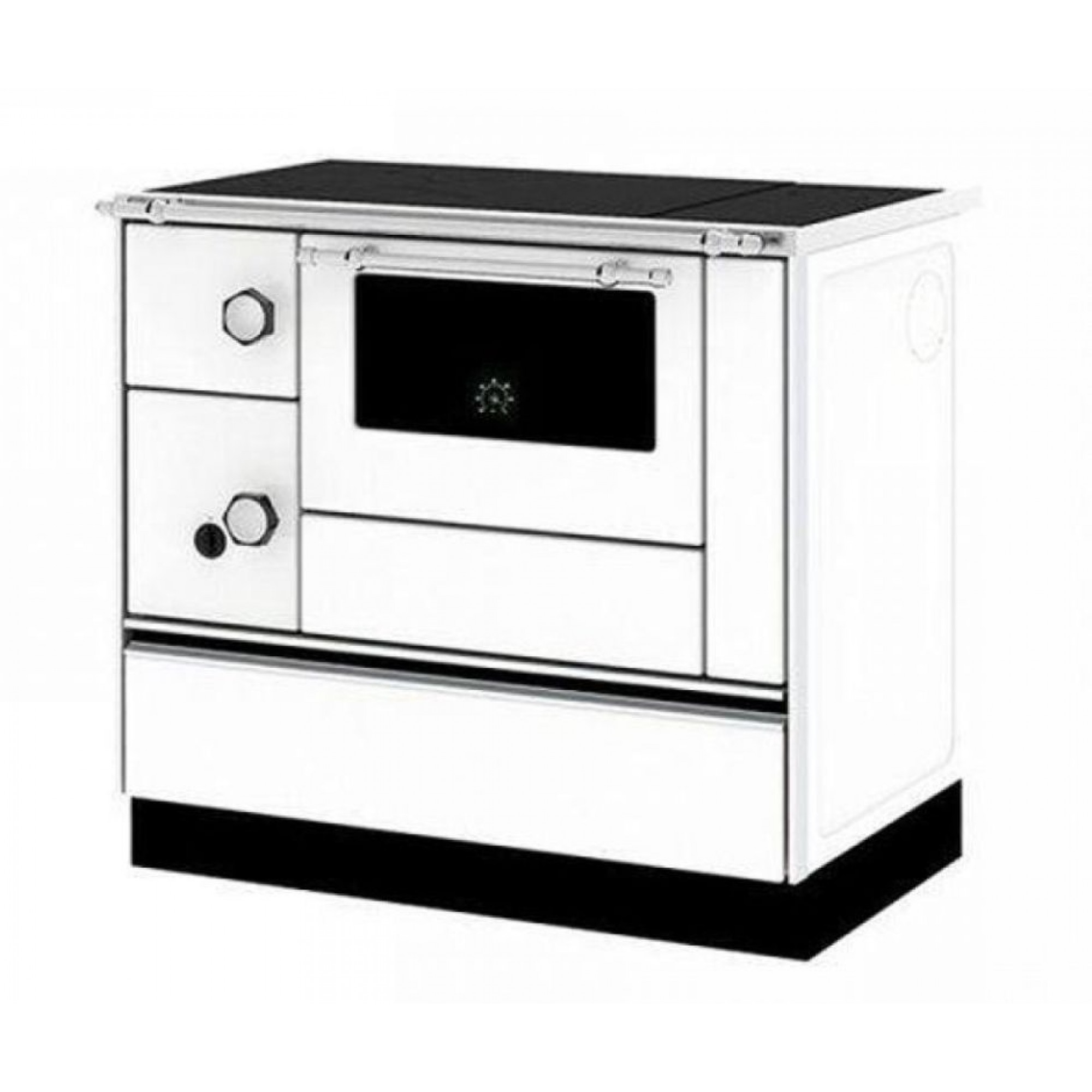 Wood cooker stove Alfa Plam Alfa 90 H Favorit White Right, 6.4kW – Best ...