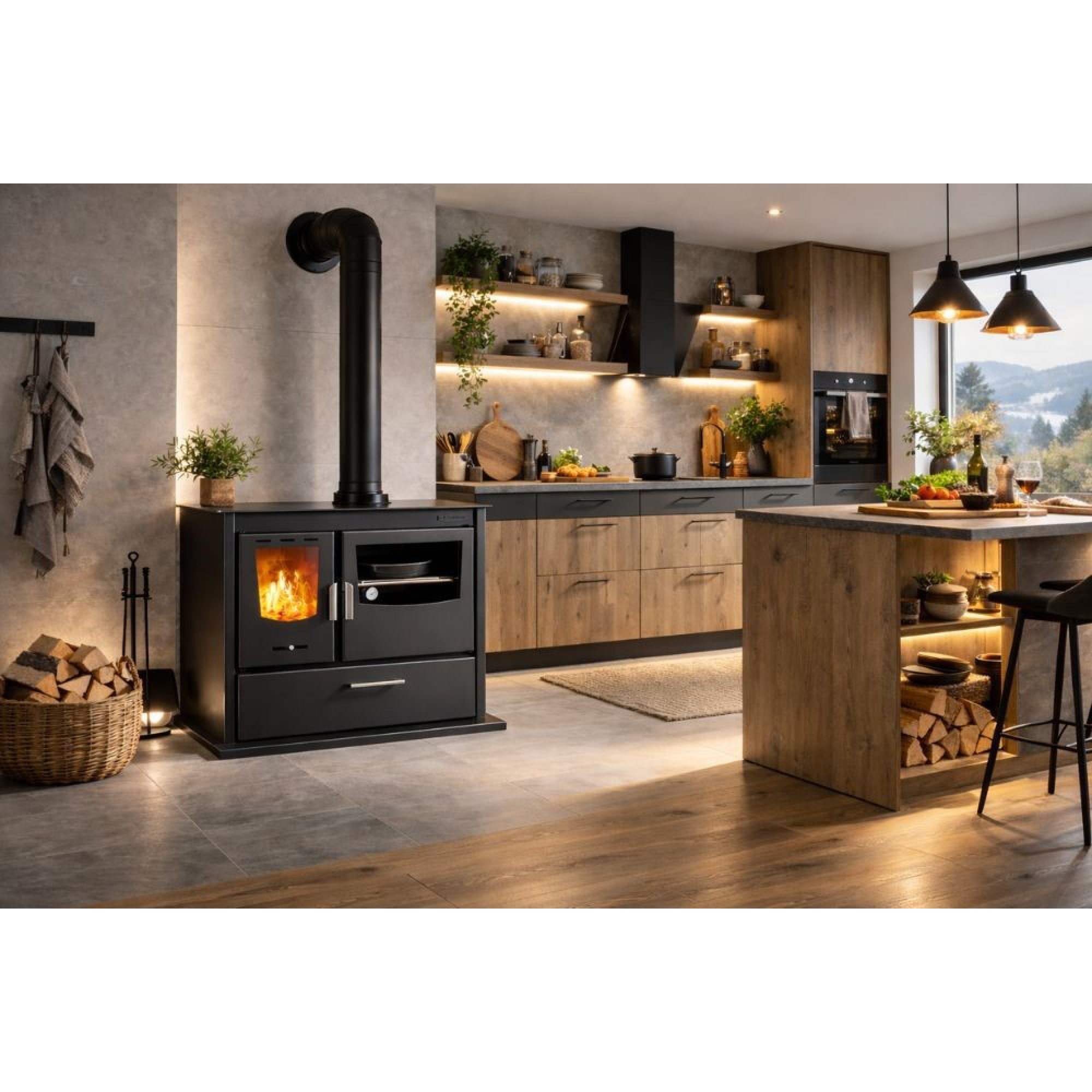 Wood cooker stove Velmora Fire ATS ΜΑSΙΝΑ PLUS 900, 12.15kW – Best ...