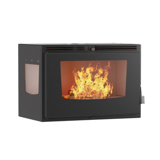 Wood Burning Fireplace Velmora Fire ATS INSERT CORNER AIR 800, with fan ...