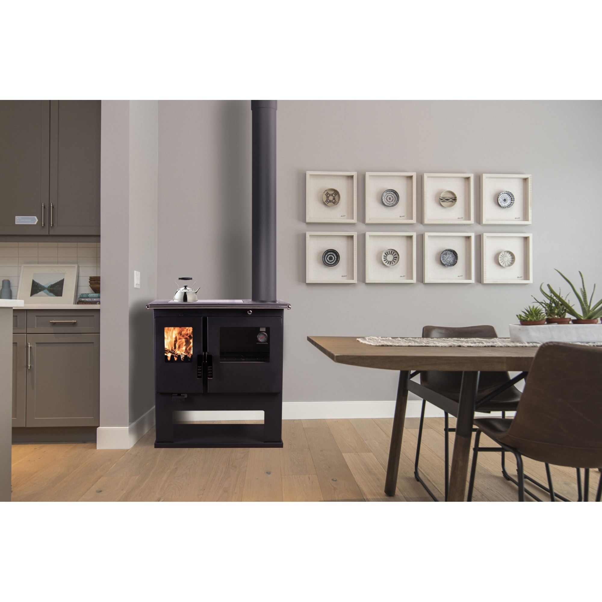 ᐉ Wood cooker stove Verso CS Inox Ceramic Right with stainless steel ...