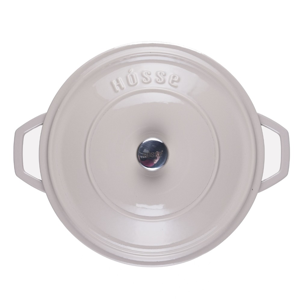 Cast iron shallow pot Solagio, Ivory, Ф28 – Best Price & Free Delivery ...