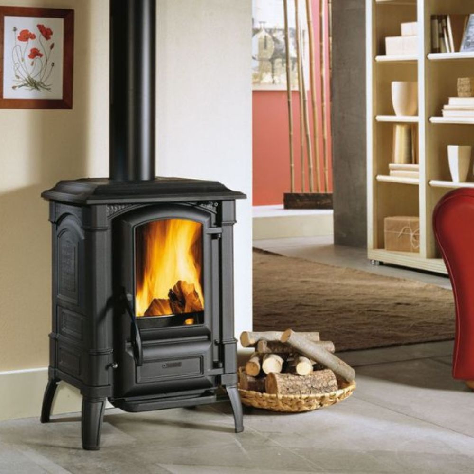 ᐉ Italian cast iron wood burning stove La Nordica Giulietta X 4.0, 6 ...