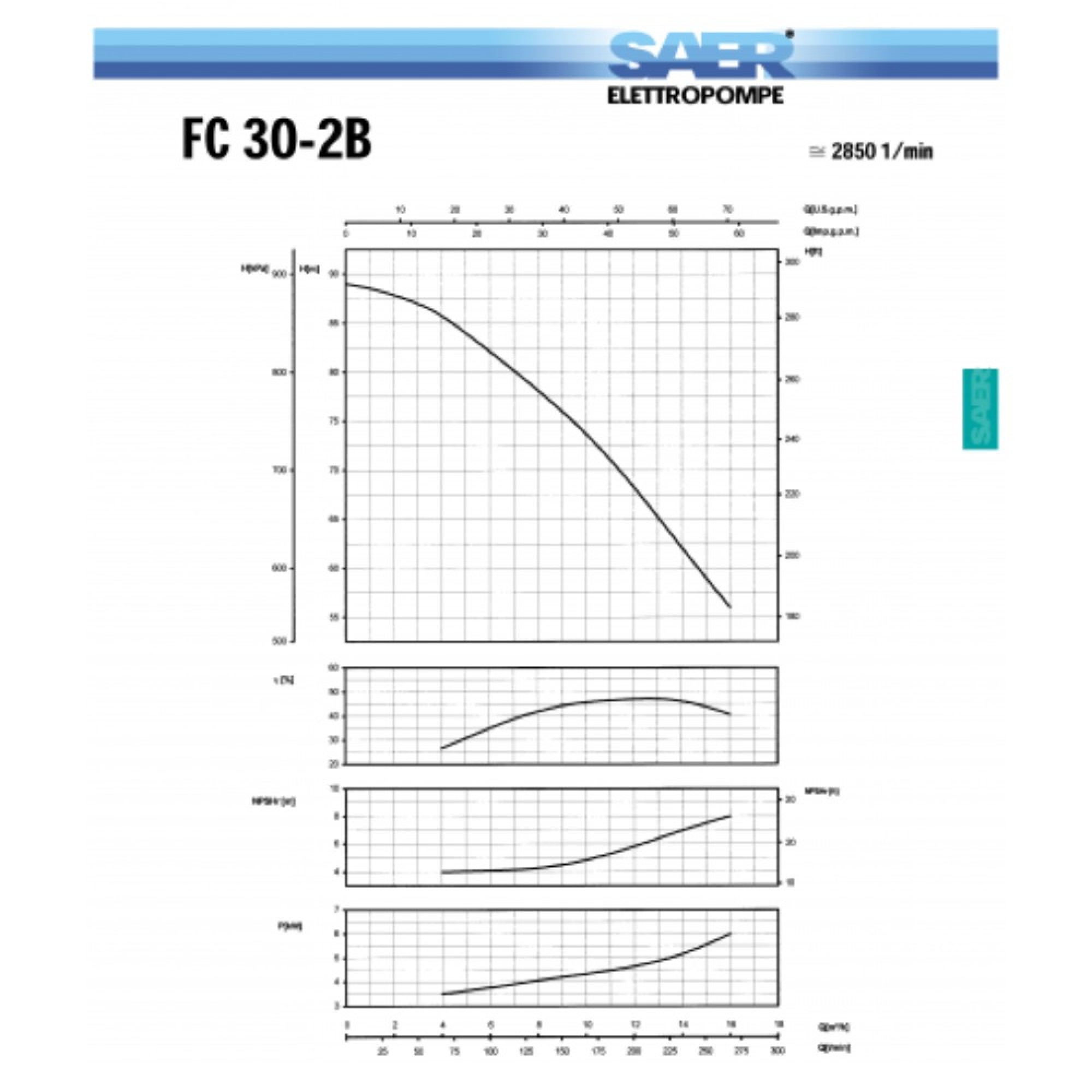 ᐉ Centrifugal multi-stage pump SAER - FC 30-2B for gardens and more ...