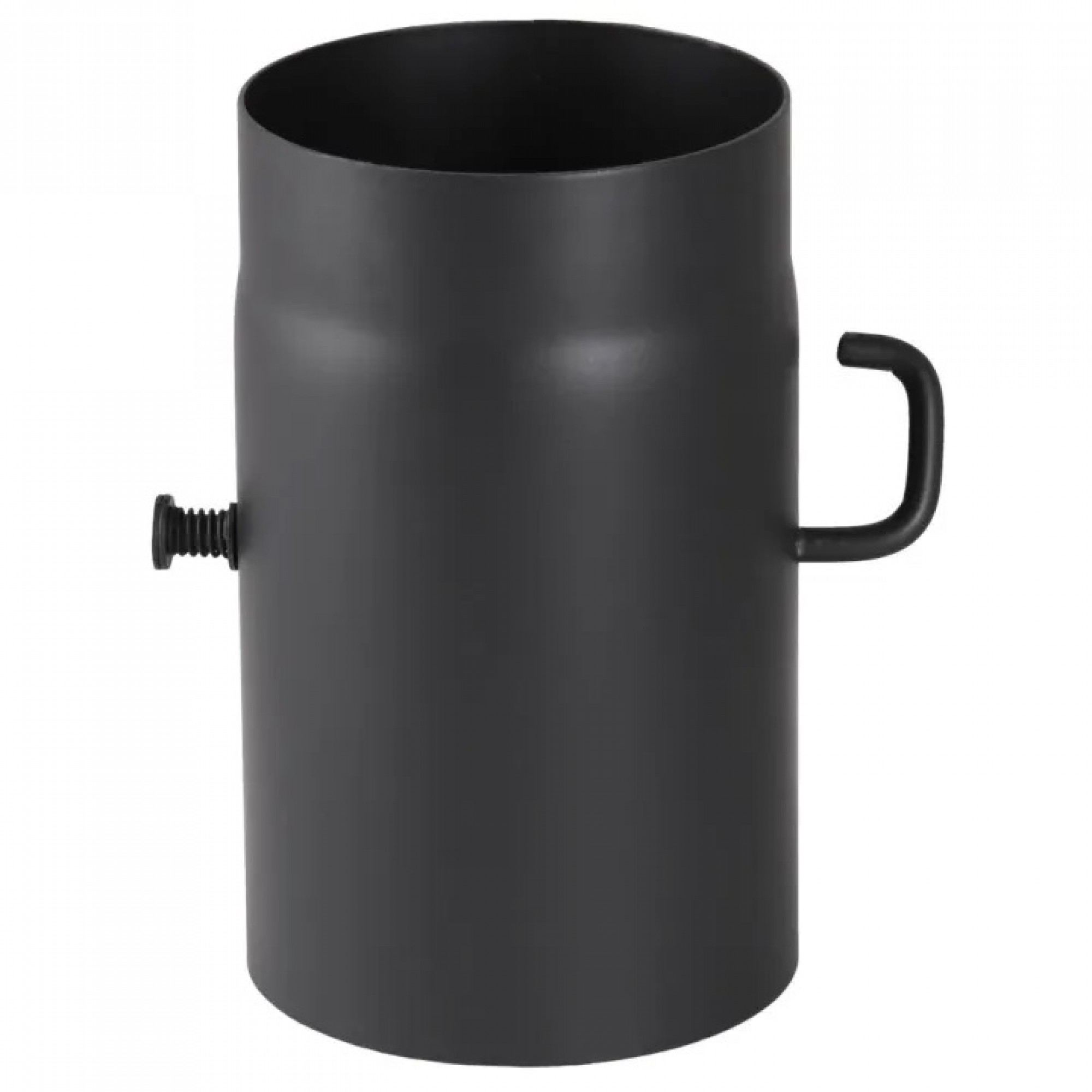Black steel flue pipe PARKANEX with damper, Straight, Length 0.25m ...