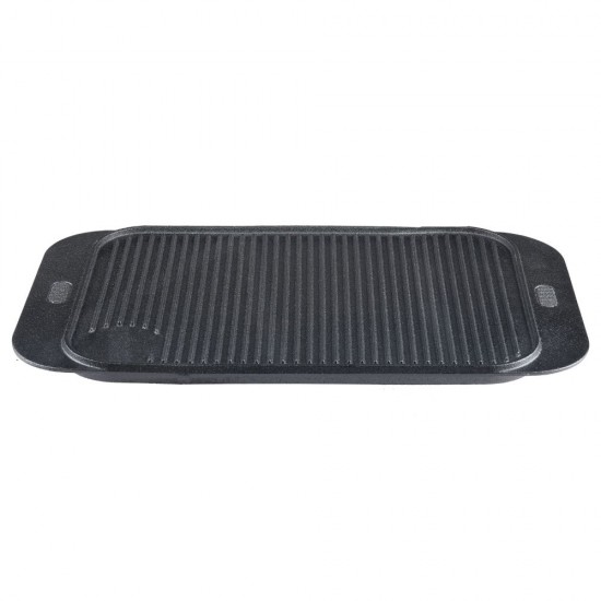 Double-sided cast iron grill plate, 48x26 cm – Best Price & Free ...