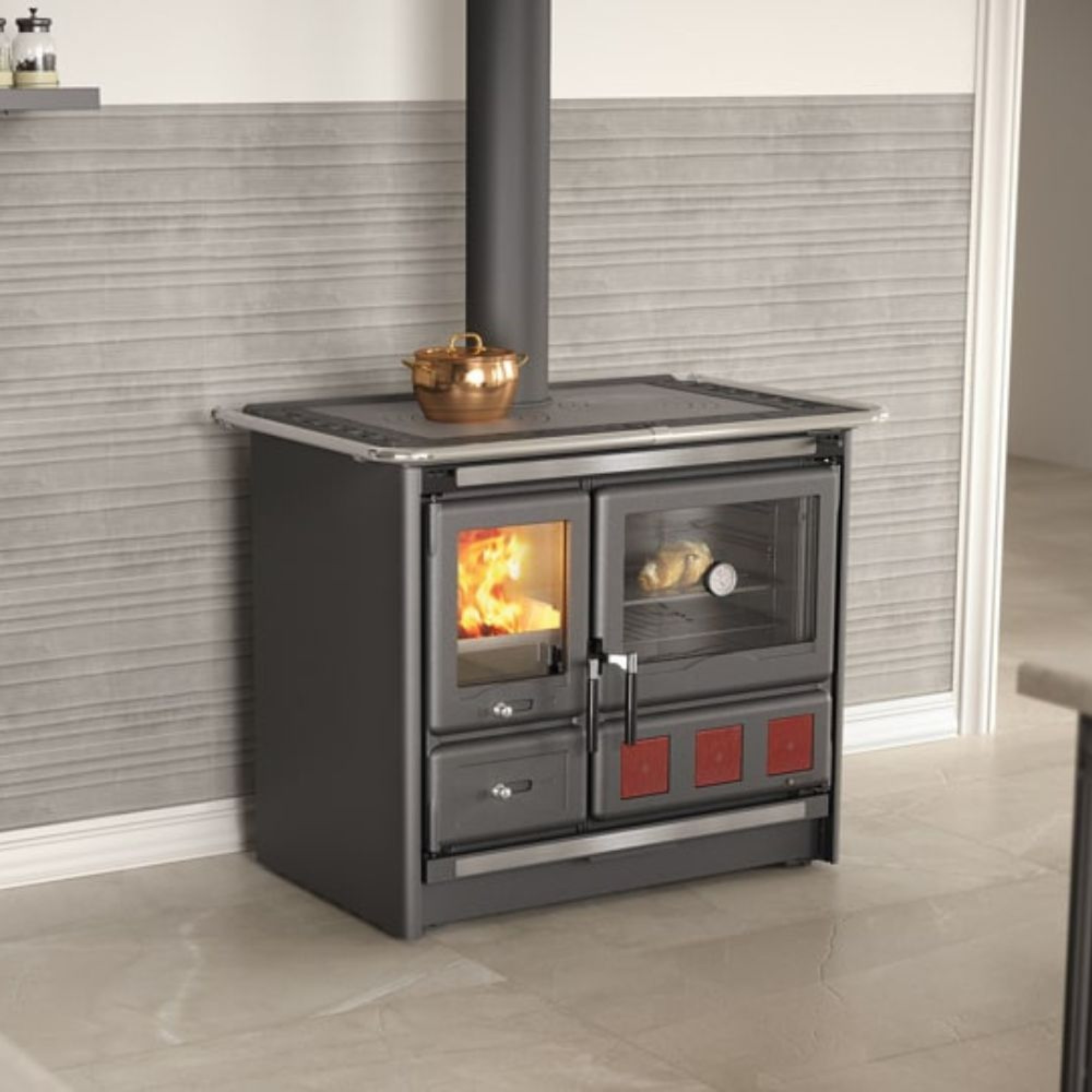 Italian wood cooker stove La Nordica Rosa XXL, 10.5kW – Best Price ...