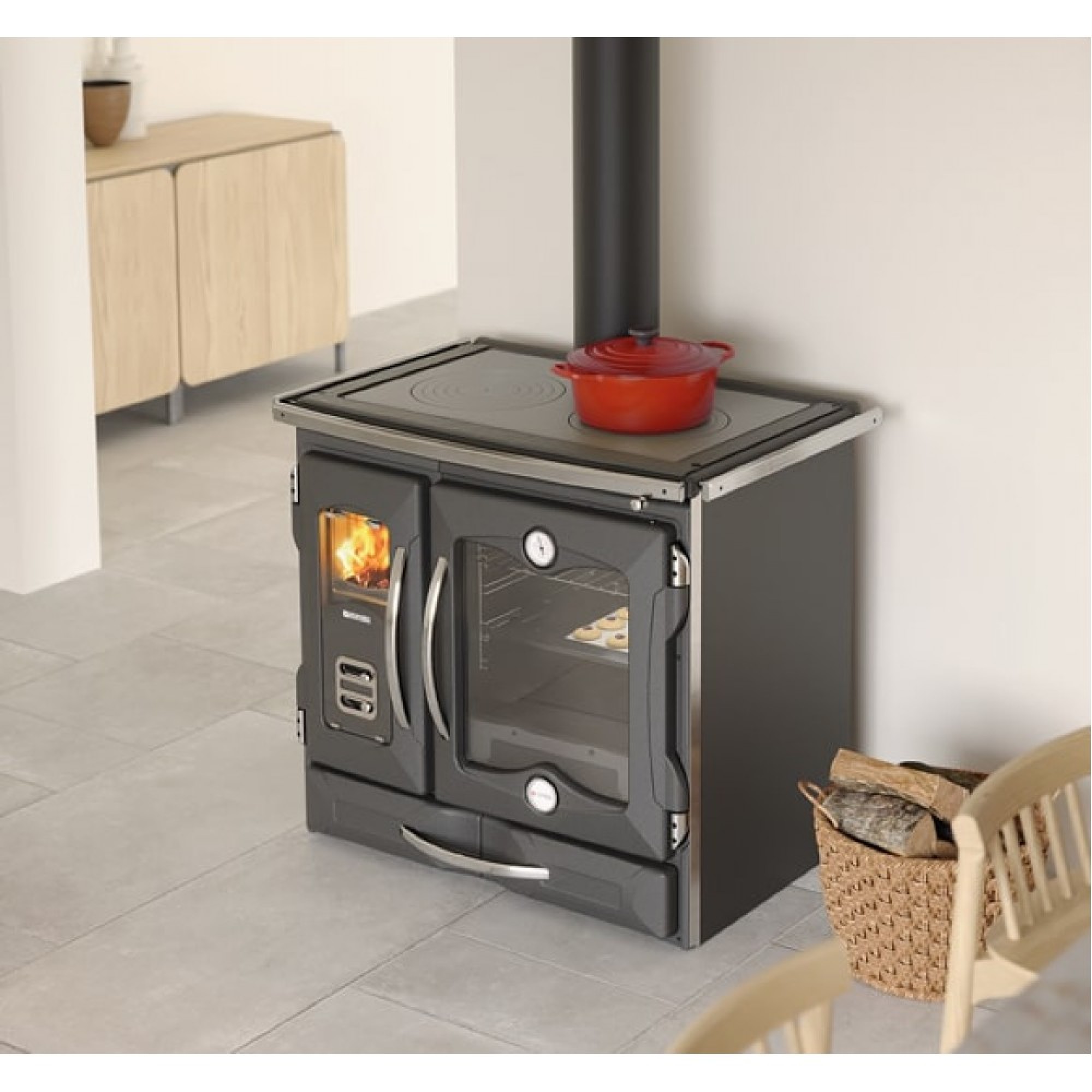 ᐉ Italian wood cooker stove La Nordica Suprema 4.0, 5.7kW – Top Prices ...