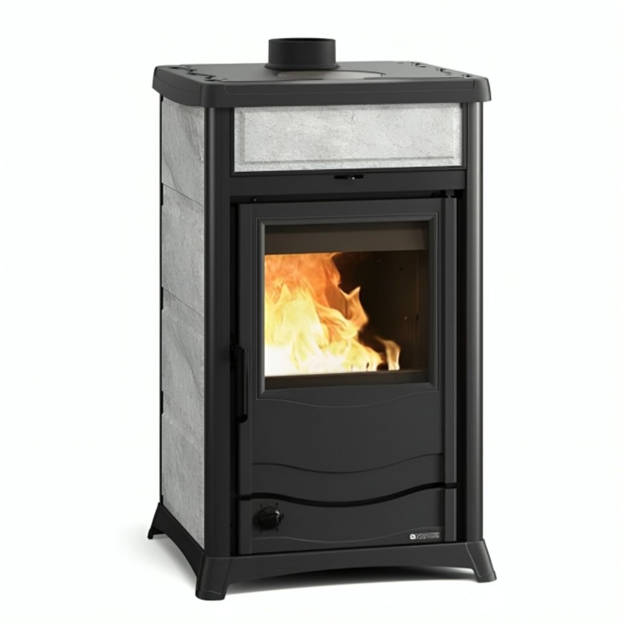Italian wood burning stove with back boiler La Nordica Termorossella ...