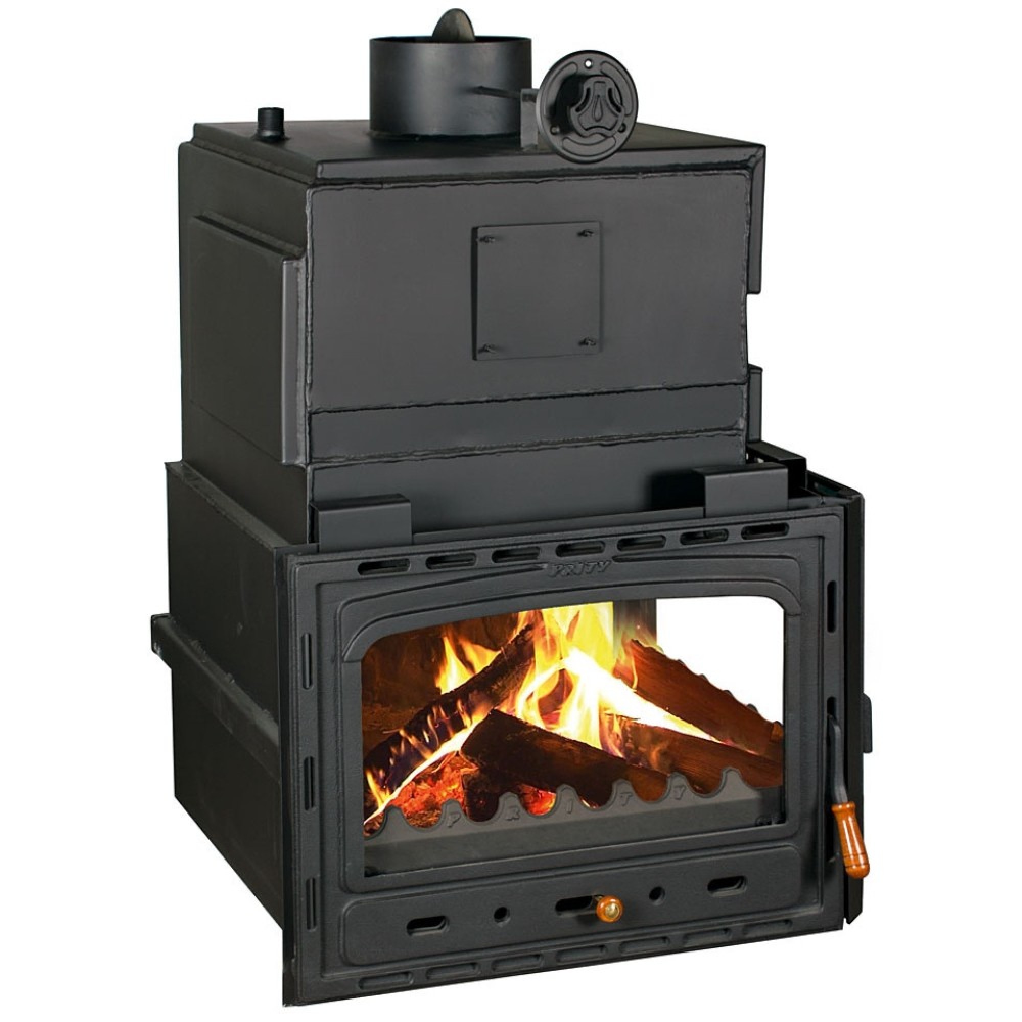 ᐉ Wood Burning Fireplace with Back Boiler Prity 2C W28, 28.2kw – Top Prices | BalkanEnergy.NET