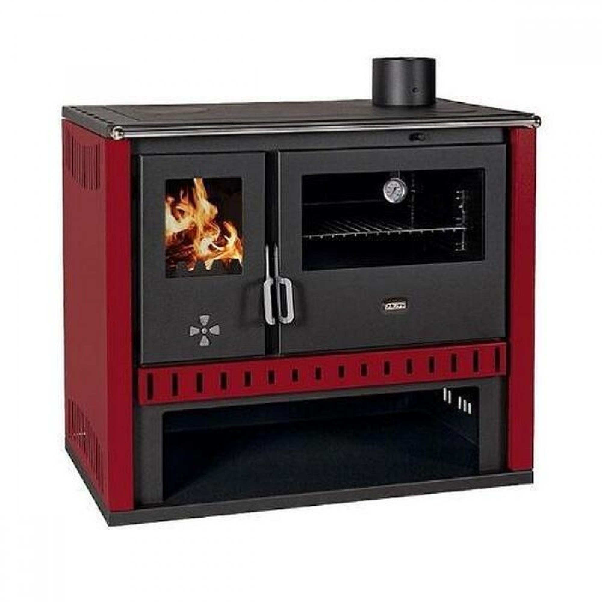 ᐉ Wood cooker stove Prity GT Red, 15 kW – Top Prices | BalkanEnergy.NET