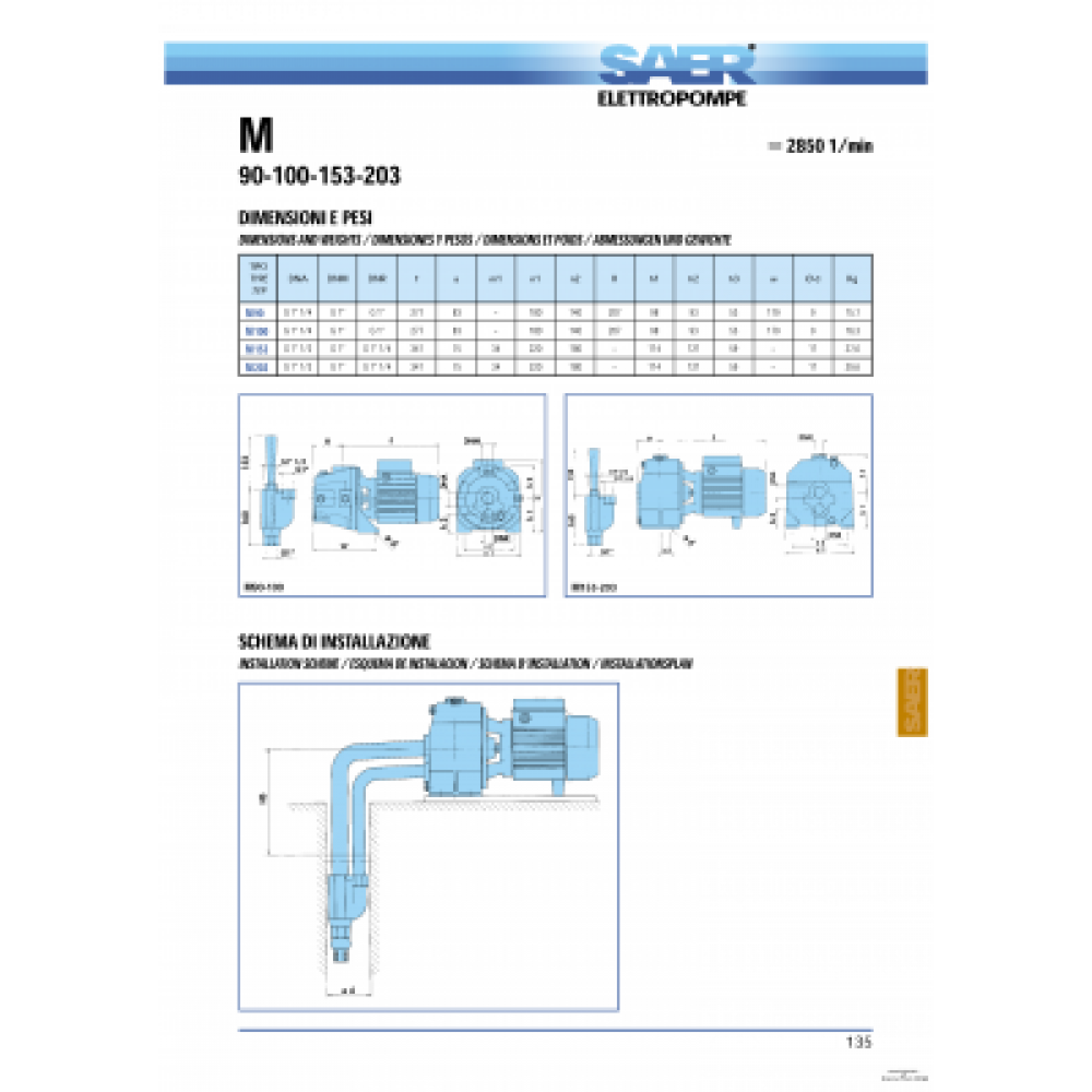 ᐉ Self-priming water pump with external ejector SAER - M153 for gardens ...