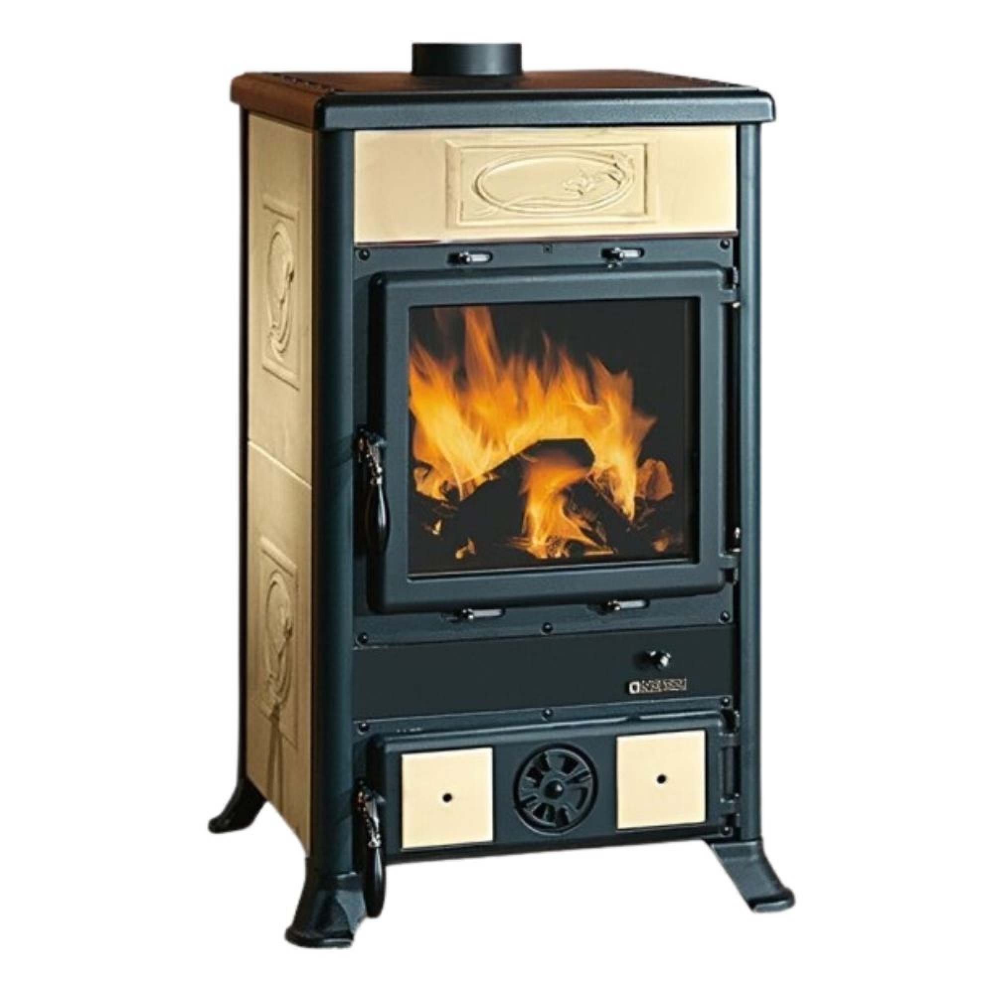 Italian wood burning stove La Nordica Rossella R1 beige, 9kW – Best ...