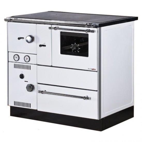 Wood cooker stove with back boiler Alfa Plam Alfa Term 27 White, 27 ...