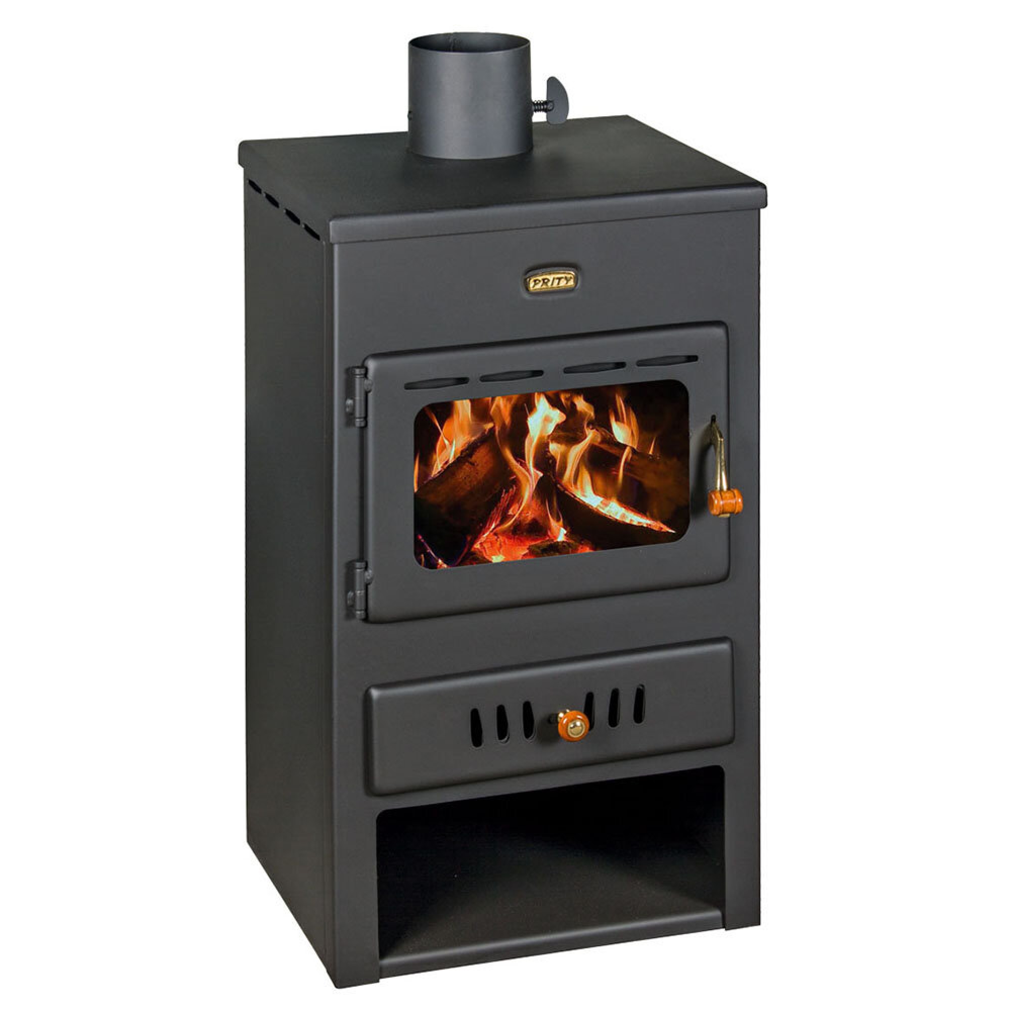 ᐉ Wood burning stove with back boiler Prity K1 W8, 7kW – Top Prices | BalkanEnergy.NET
