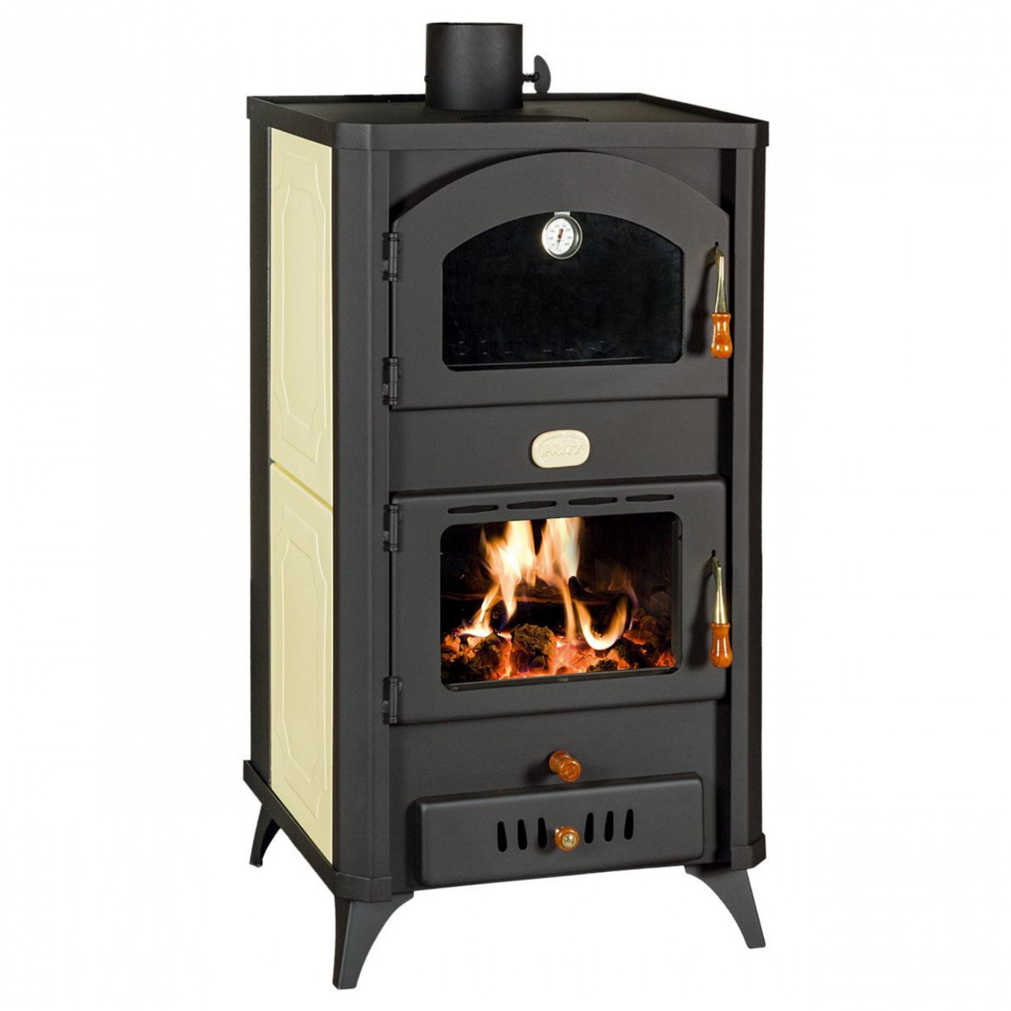 ᐉ Wood Burning Stove With Back Boiler and Oven Prity FG W18 R, 18kW – Top Prices | BalkanEnergy.NET