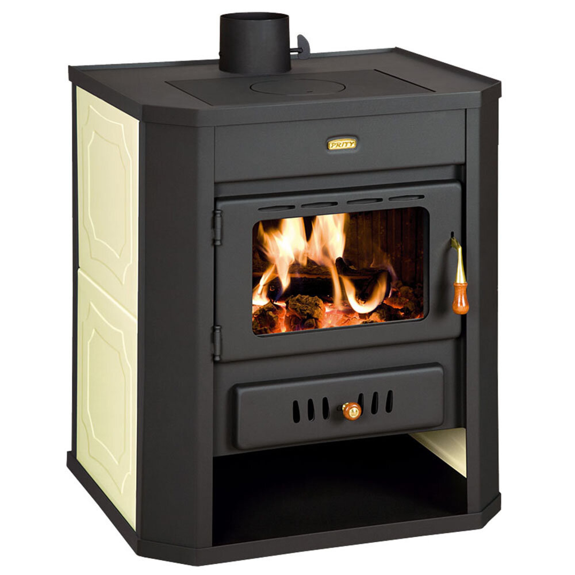 ᐉ Wood burning stove with back boiler Prity WD W15, 12kW – Top Prices | BalkanEnergy.NET