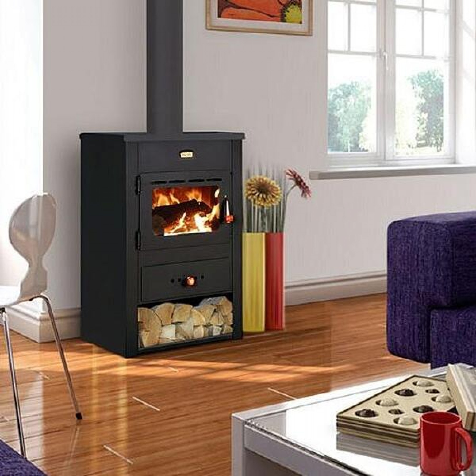 Wood burning stove Prity K12, 10,4kW, Log | Balkanenergy.net