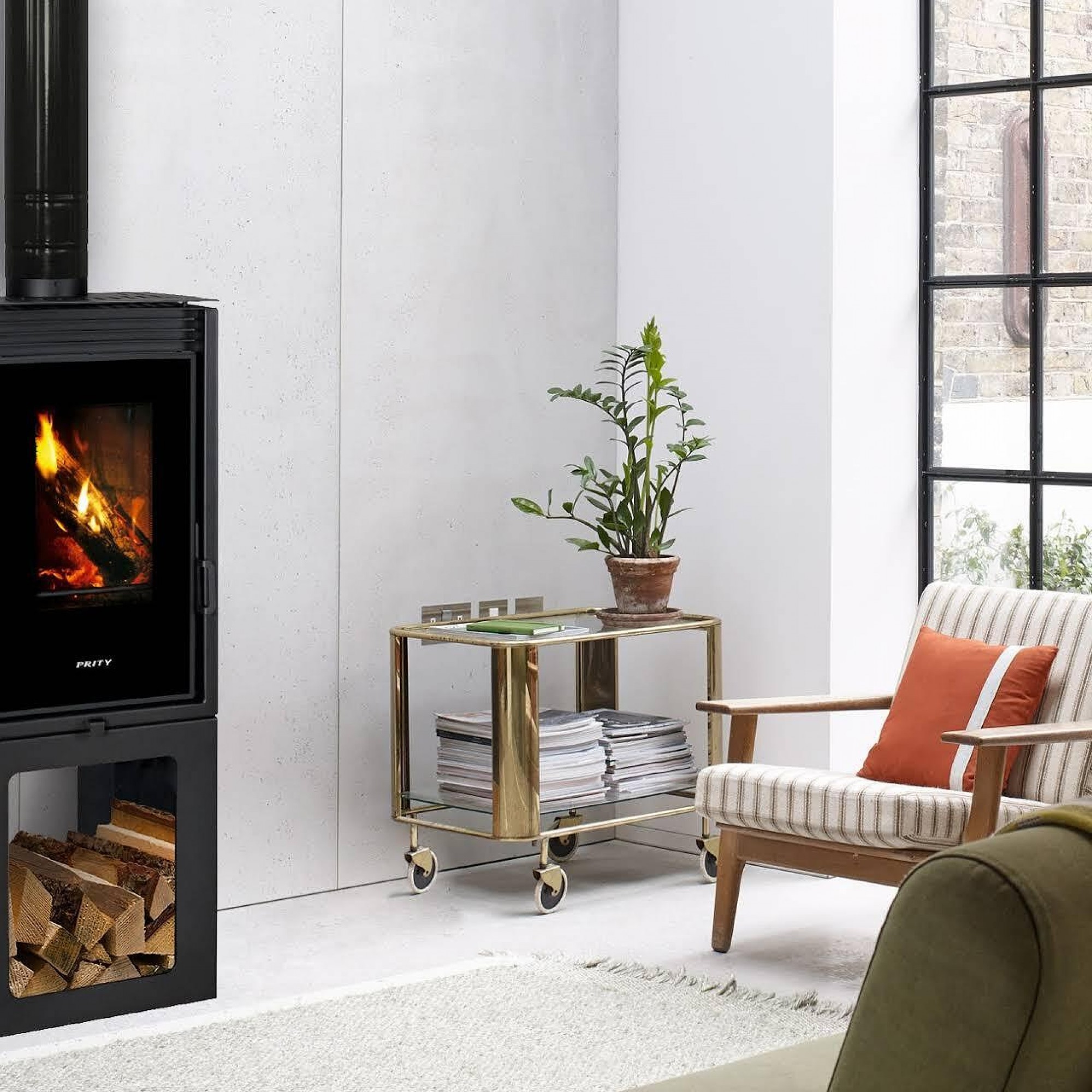 ᐉ Wood burning stove Prity PMV TV 11kW, Log – Top Prices | BalkanEnergy.NET