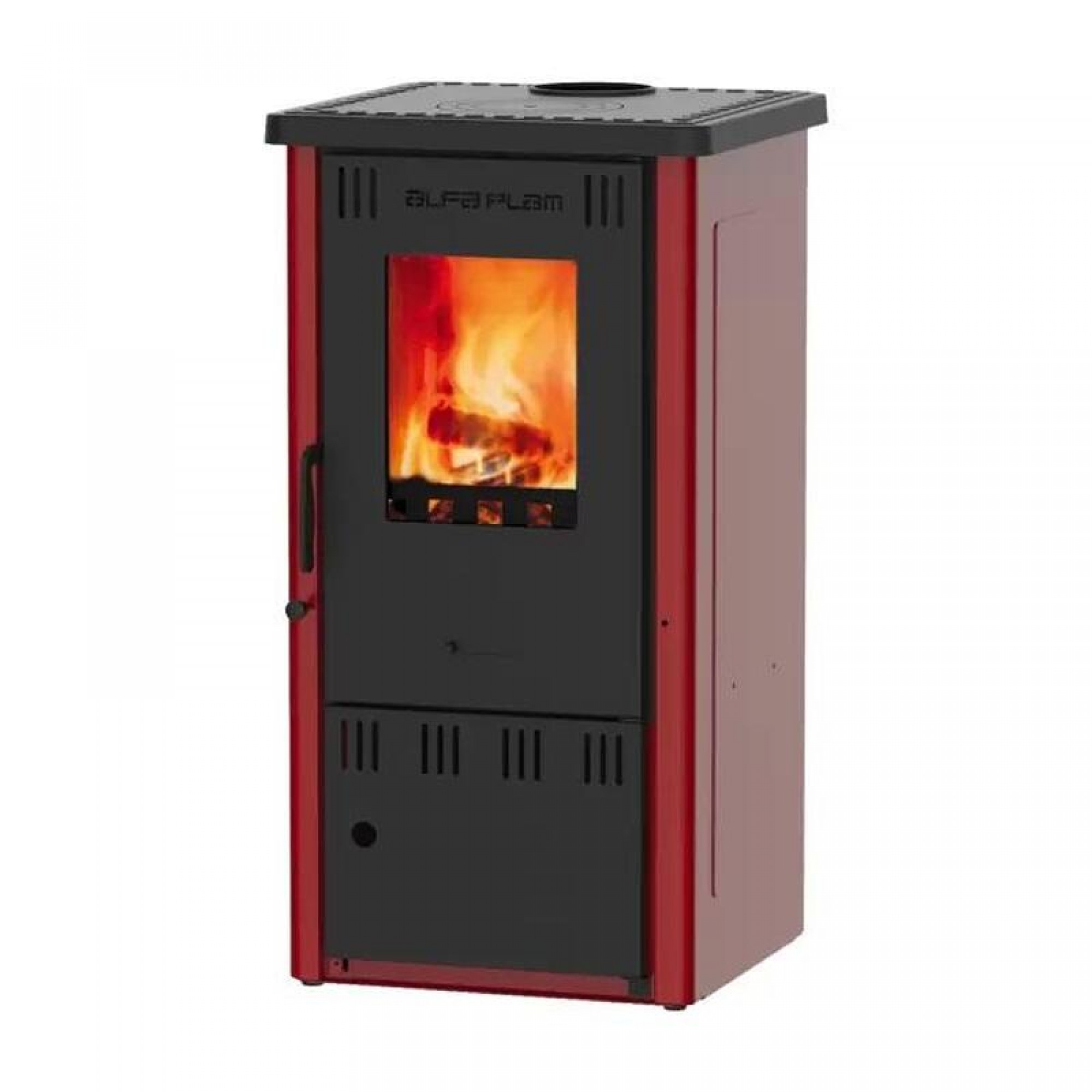 ᐉ Wood burning stove Alfa Plam Elita 2 Red, 6kW, Log – Top Prices | BalkanEnergy.NET