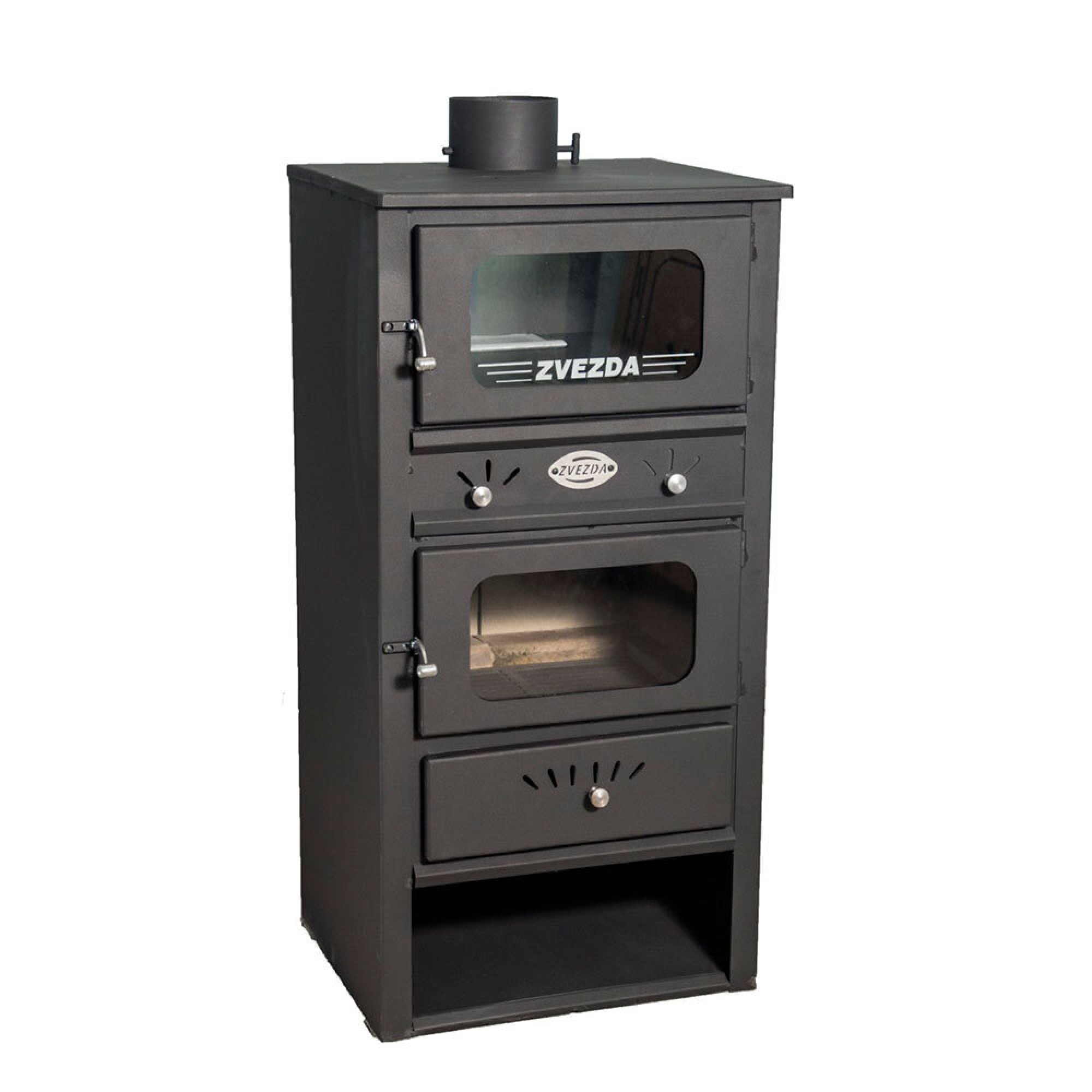 Wood burning stove with oven Zvezda MF 10, 7.6kW, Log – Best Price ...
