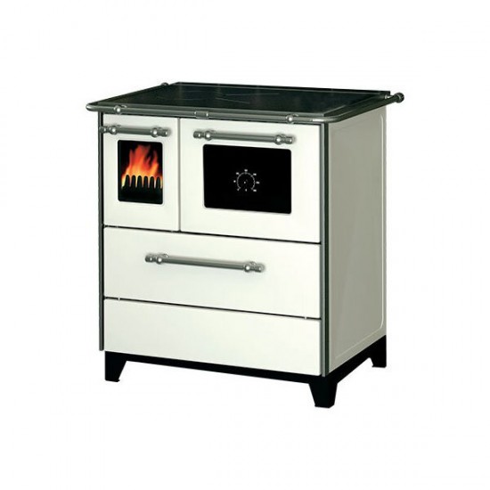 ᐉ Wood cooker stove Alfa Plam Donna 70 White Right, 5kW – Top Prices | BalkanEnergy.NET