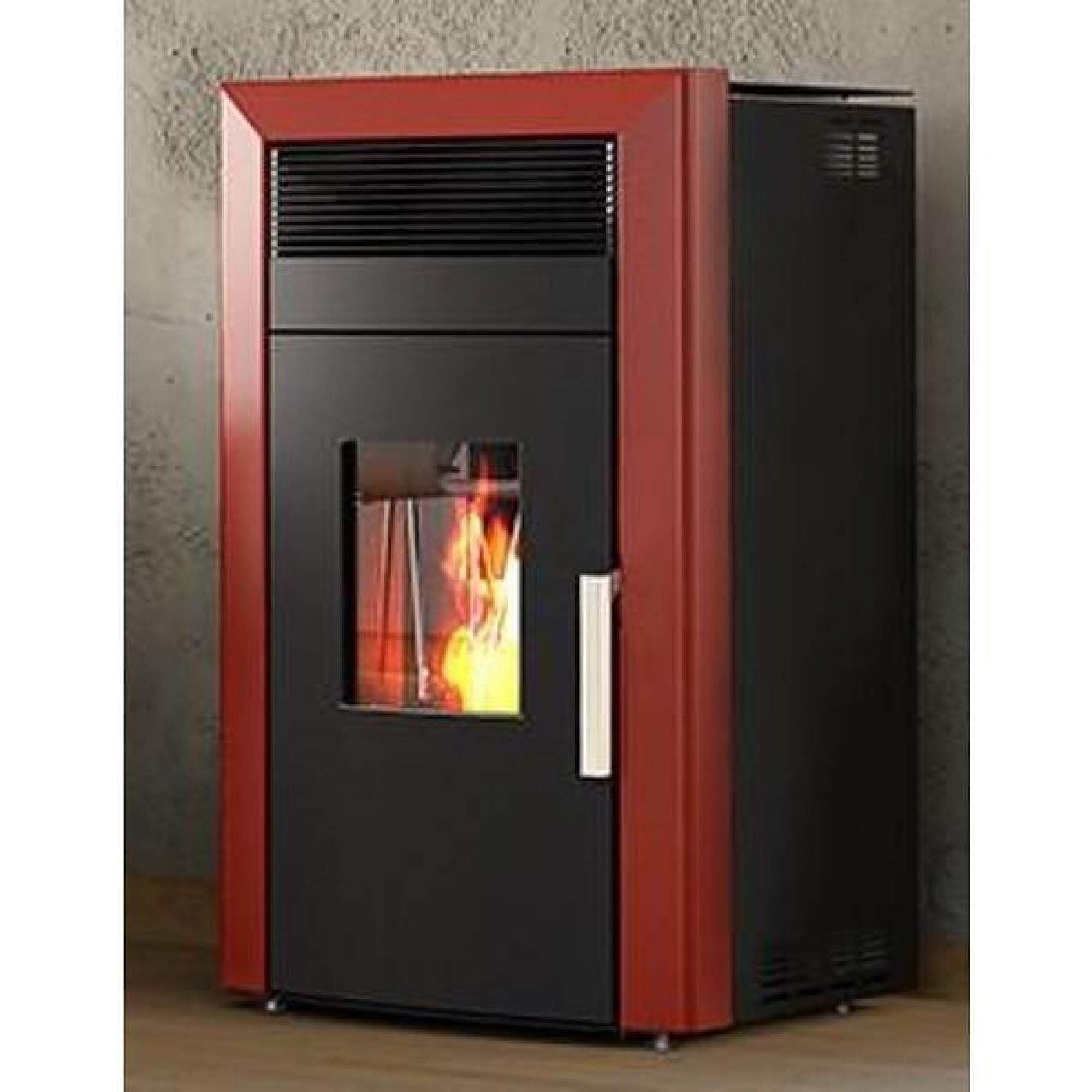 ᐉ Pellet stove with back boiler Alfa Plam Commo 12 Red, 12kW – Top Prices | BalkanEnergy.NET