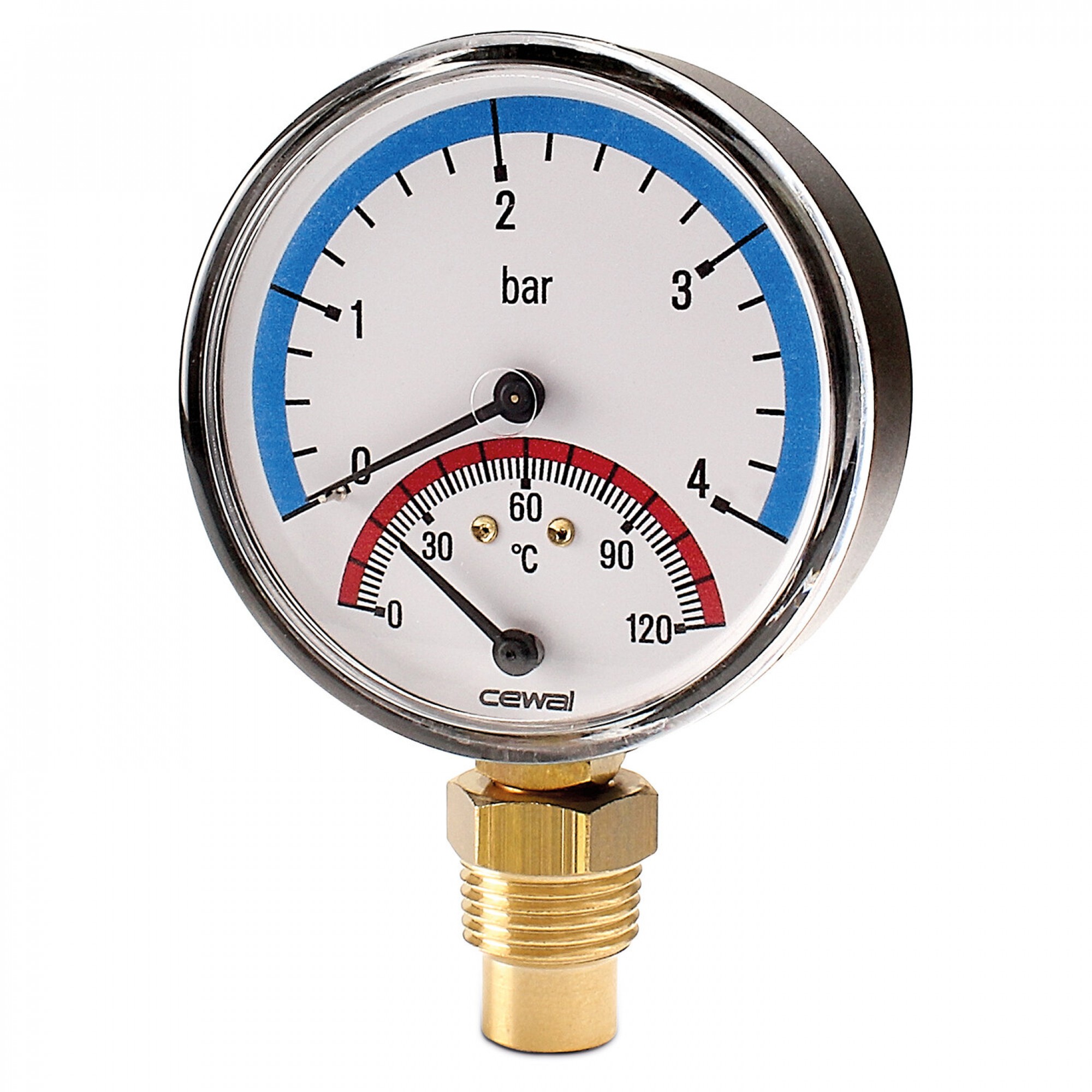 Axial thermomanometer Cewal, Bottom connection | Balkanenergy.net