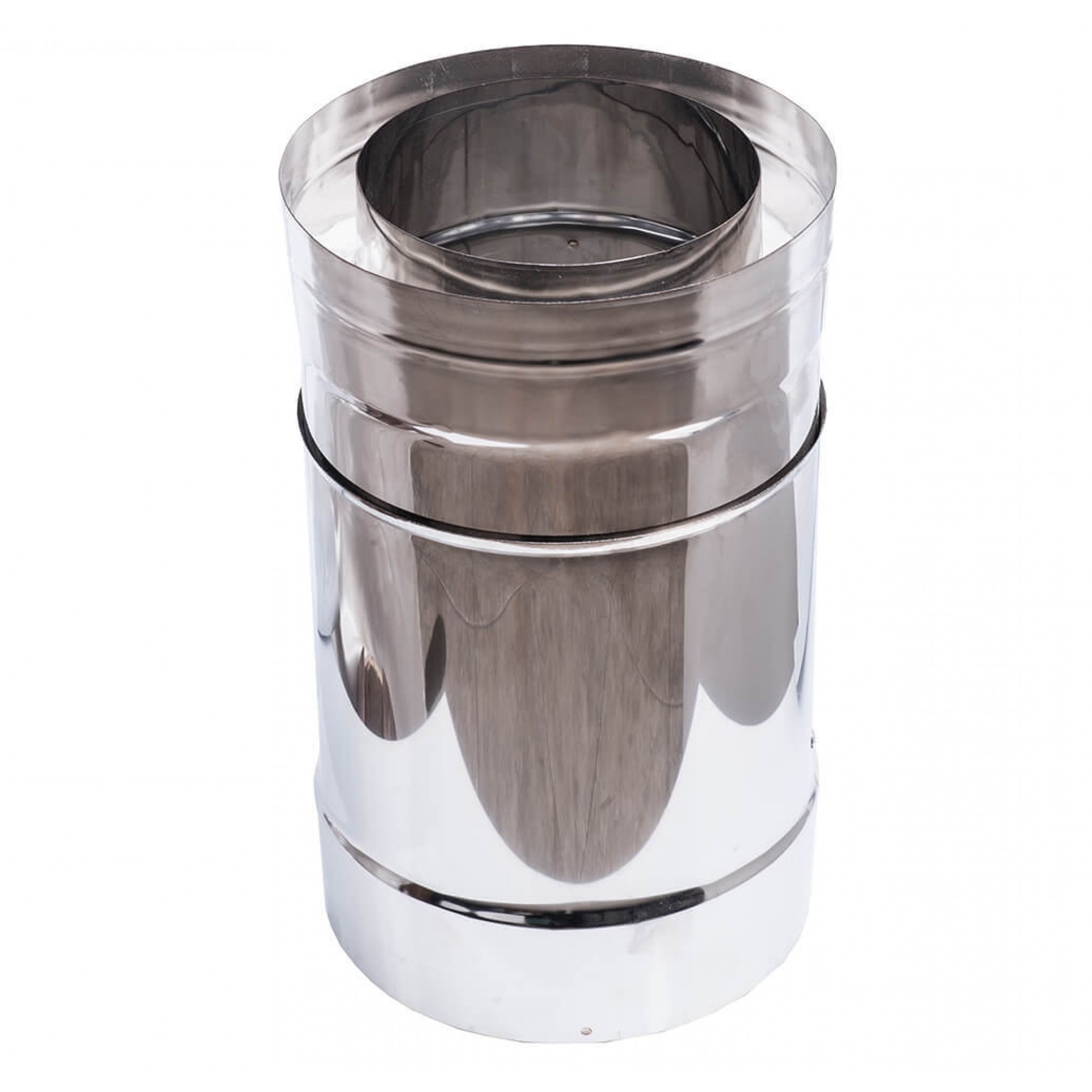 Telescopic twin wall flue pipe, Stainless steel AISI 304, Straight ...