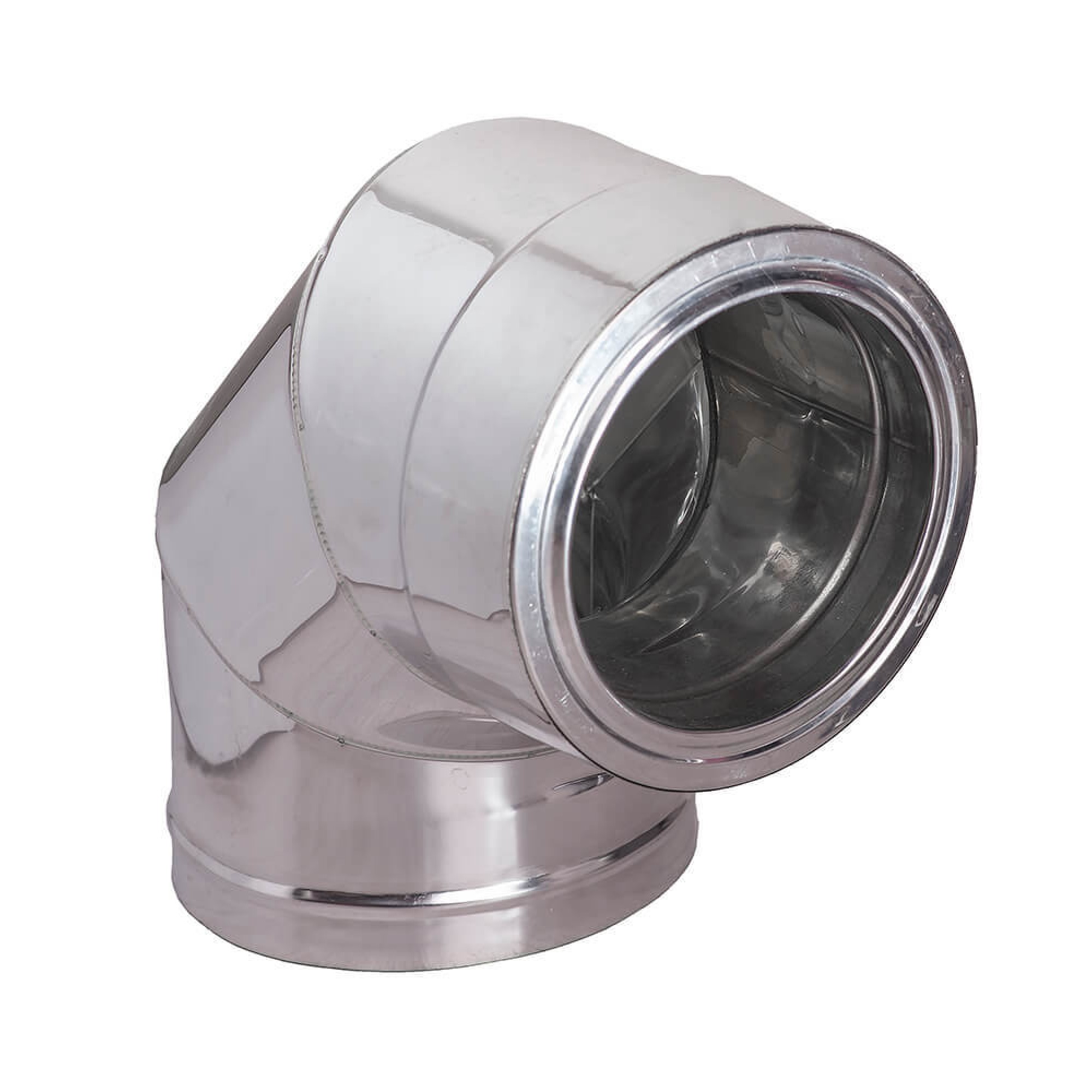 ᐉ Twin wall stove pipe elbow 90°, Stainless steel AISI 304, Insulation, Ф250-300 – Top Prices ...