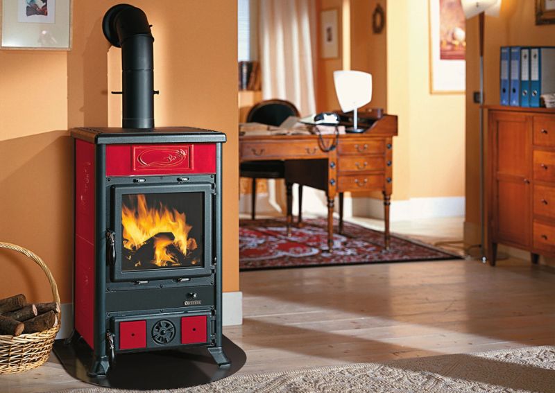 ᐉ Italian wood burning stove La Nordica Rossella R1 red, 8.8kW – Top ...