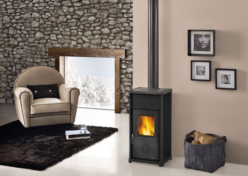 ᐉ Italian wood burning stove La Nordica Tea black, 6.6kW – Top Prices ...