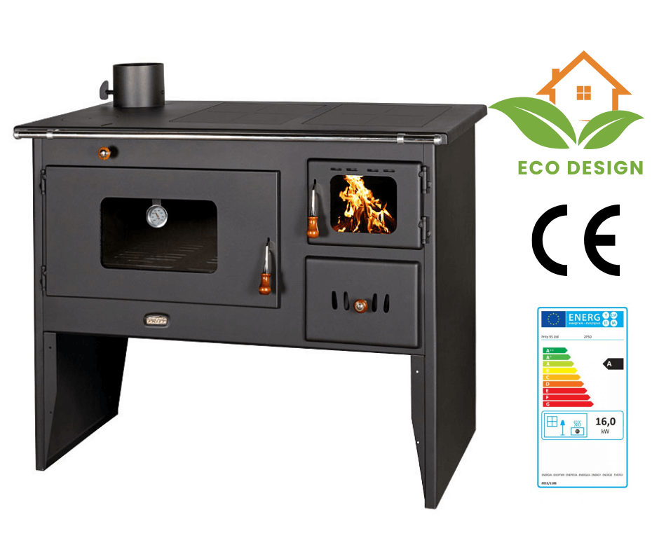 Wood burning cooker Prity 2P50, 16kW | Balkanenergy.net